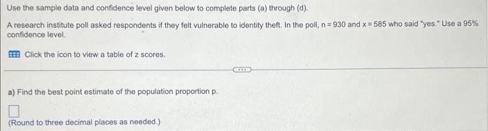 Solved b) Identify the value of the margin of error E. | Chegg.com