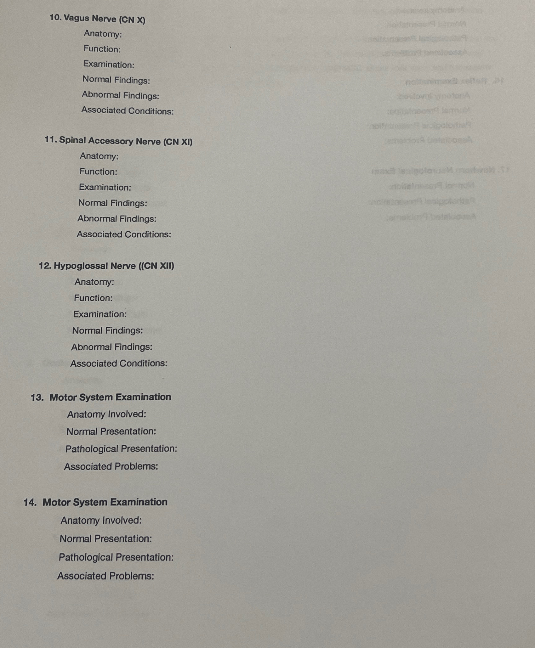 Solved Vagus Nerve (CN X)Anatomy:Function:Examination:Normal | Chegg.com
