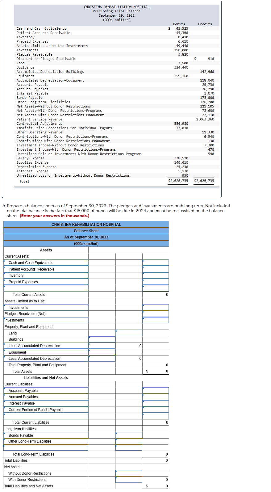 Solved \table[[\table[[CHRISTINA REHABILITATION | Chegg.com