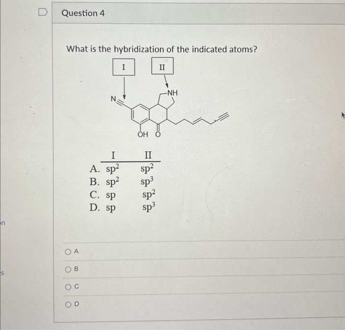 Solved What is the hybridization of the indicated atoms? | Chegg.com