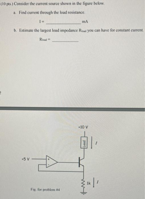 Solved 0pts.) Consider the current source shown in the | Chegg.com