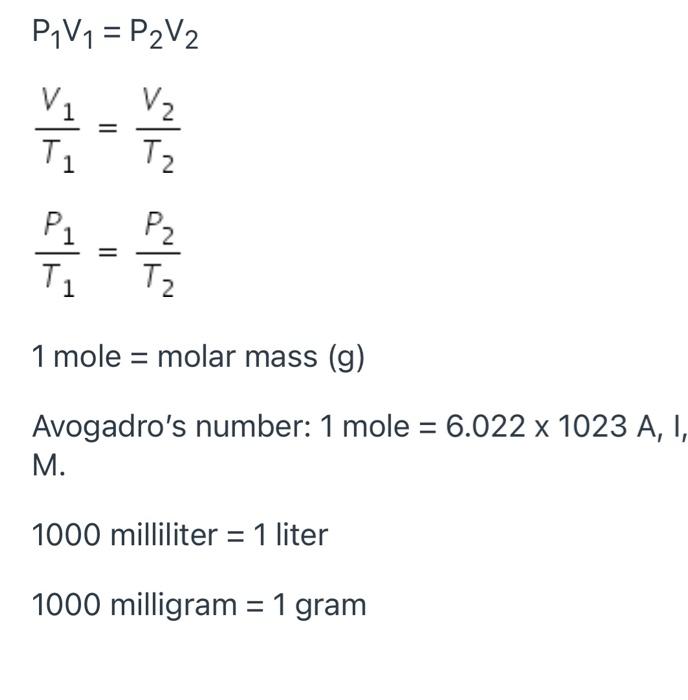 Solved P1V1 = P2V2 V Vz Tz In P1 Ti = P2 Tz 1 mole = molar | Chegg.com