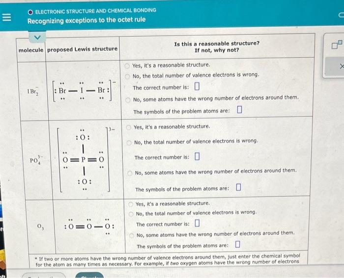 Solved ELECTRONIC STRUCTURE AND CHEMICAL BONDING Recognizing | Chegg.com