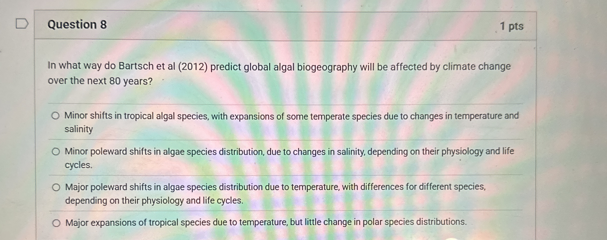 Solved Question 81 ﻿ptsIn what way do Bartsch et al (2012) | Chegg.com