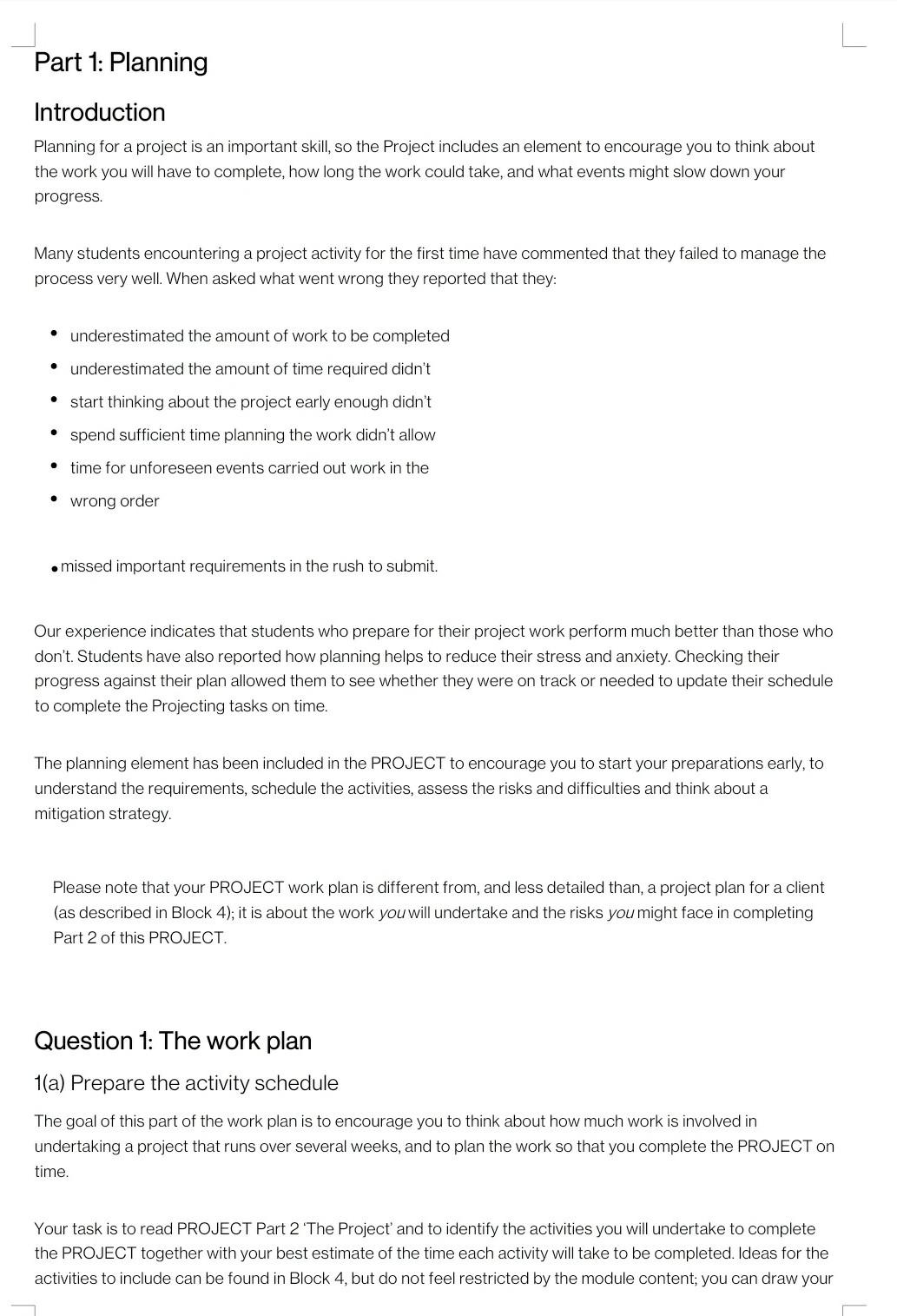 Project Plan Project overview Aims The aim of the | Chegg.com