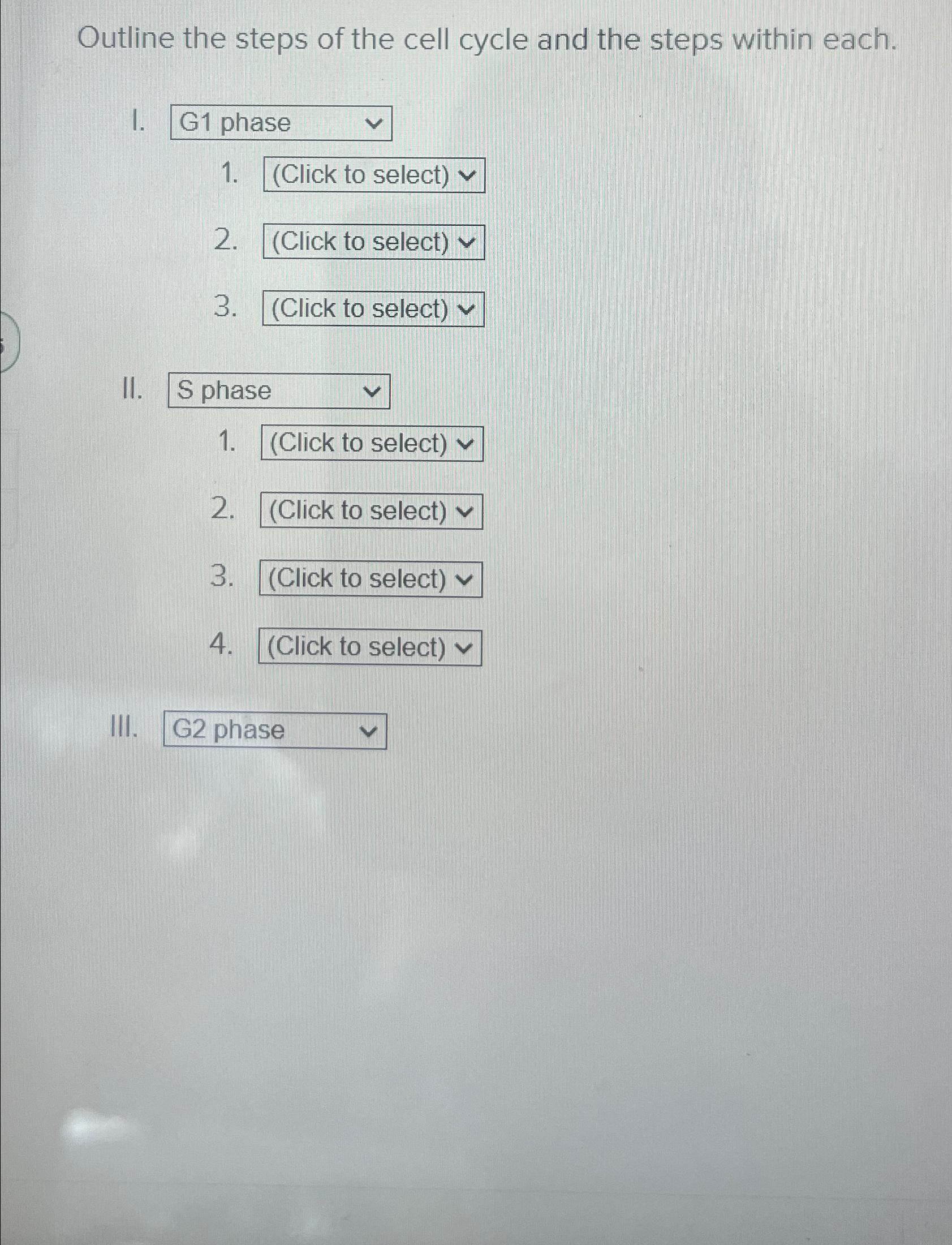Solved Outline the steps of the cell cycle and the steps | Chegg.com