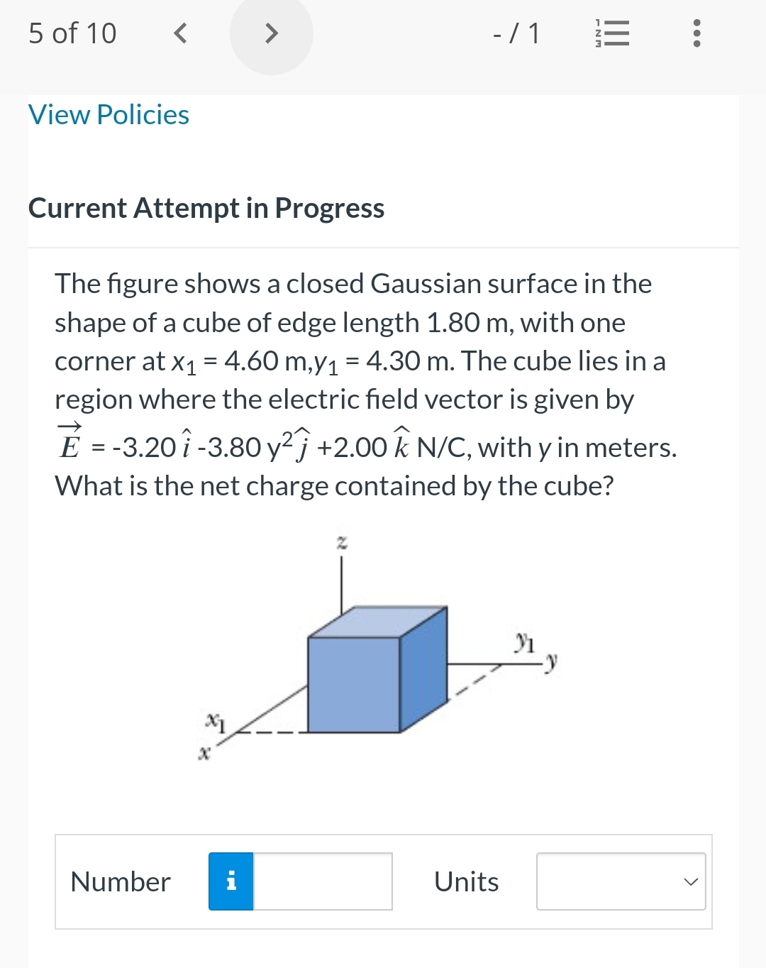 Solved 5 ﻿of 10-1View PoliciesCurrent Attempt in ProgressThe | Chegg.com