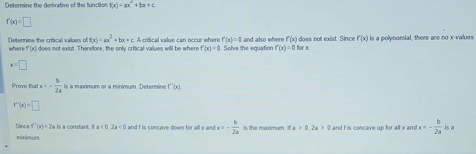 Solved Jse calculus to prove that the relative minimum or | Chegg.com