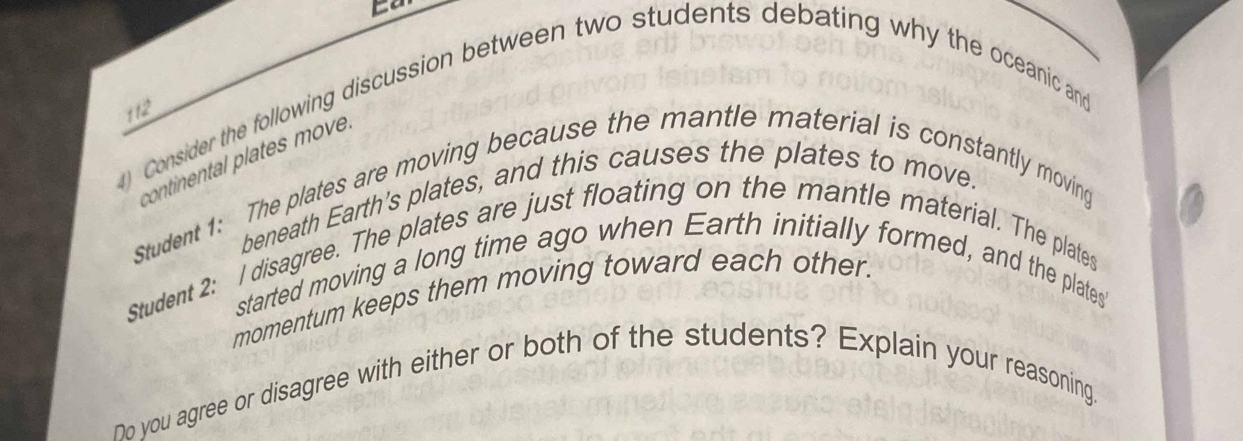 Solved bates are moving because the mantle material is | Chegg.com