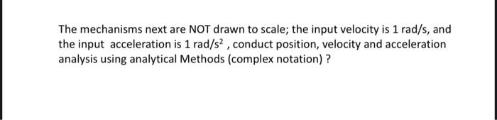 Solved The mechanisms next are NOT drawn to scale; the input | Chegg.com
