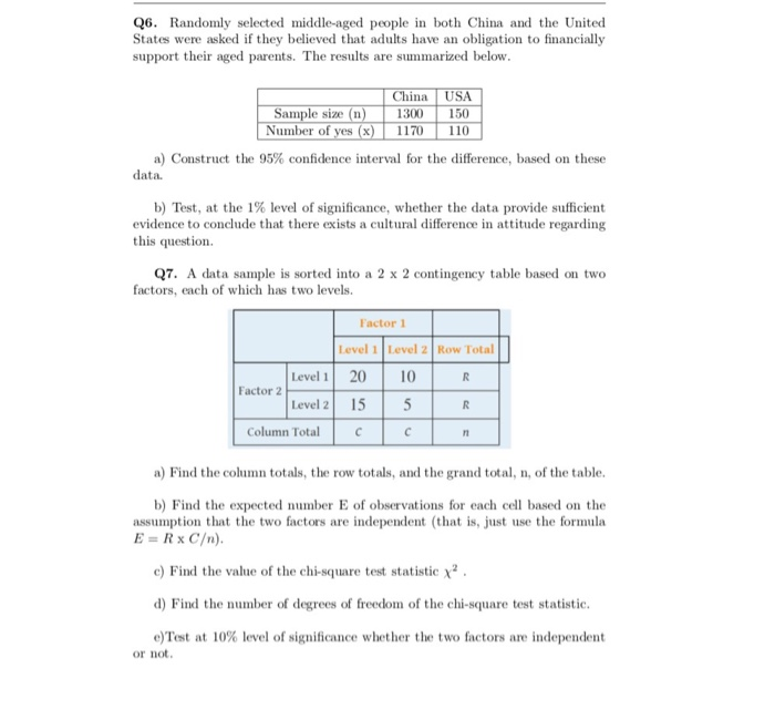 Solved Q6. Randomly selected middle-aged people in both | Chegg.com