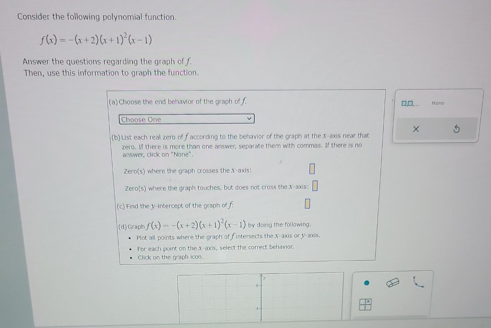 Solved Consider the following polynomial function. | Chegg.com