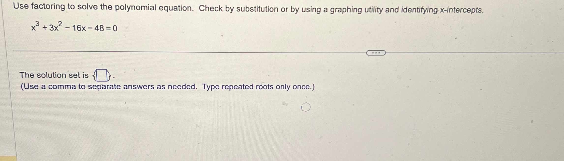 Solved Use factoring to solve the polynomial equation. Check | Chegg.com
