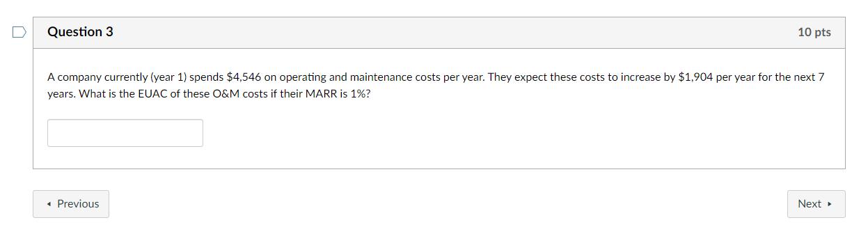 Solved Question 3A company currently (year 1) ﻿spends $4,546 | Chegg.com