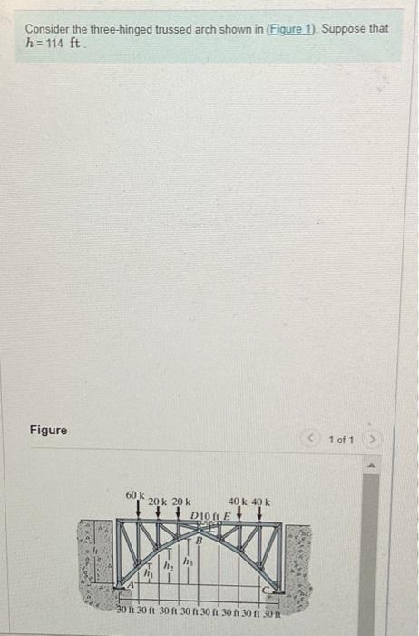 Solved Consider the three-hinged trussed arch shown in | Chegg.com