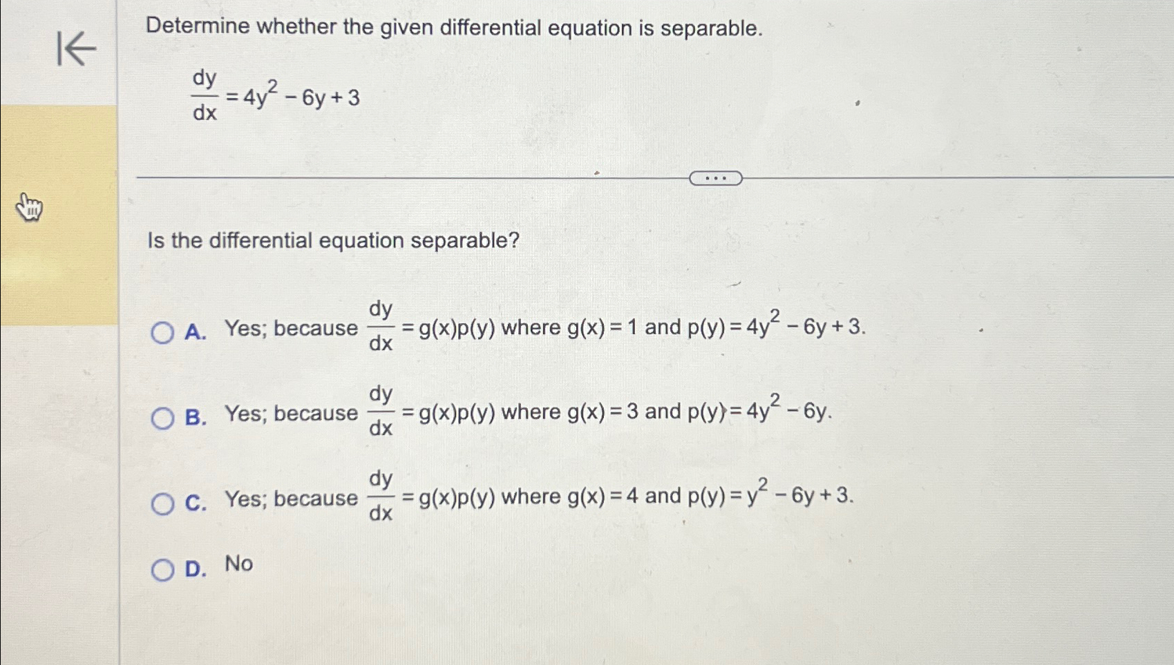 Solved Determine Whether The Given Differential Equation Is