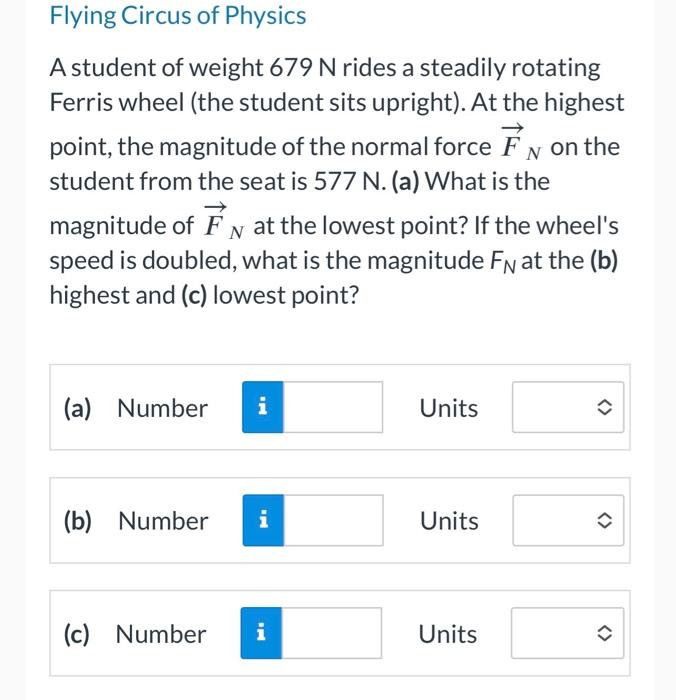 Solved Flying Circus of Physics A student of weight 679 N | Chegg.com