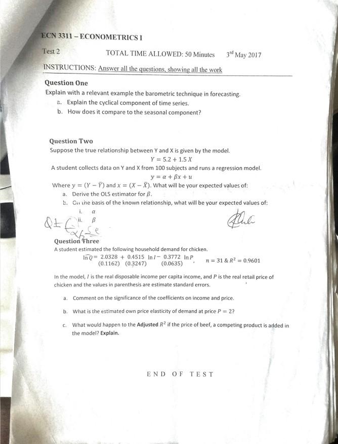 Solved Question One Explain with a relevant example the | Chegg.com