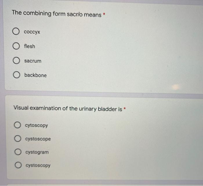 Solved A suffix meaning "study of" is * O logist O osis | Chegg.com