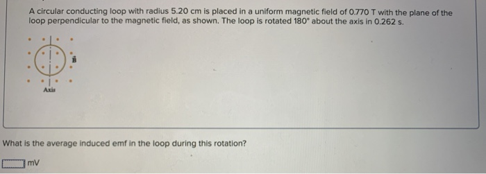 Solved A circular conducting loop with radius 5.20 cm is | Chegg.com