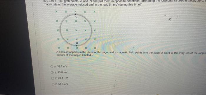 Solved The figure below displays a circular loop of aluminum | Chegg.com