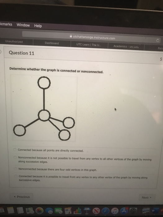 Solved kmarks Window Help utchattanooga.instructure.com | Chegg.com
