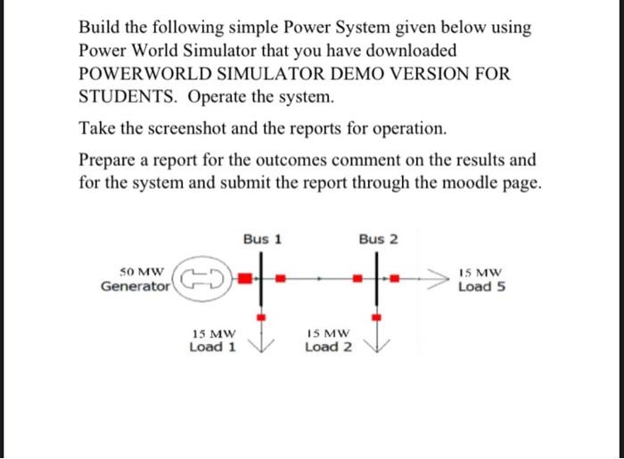Solved Build the following simple Power System given below | Chegg.com