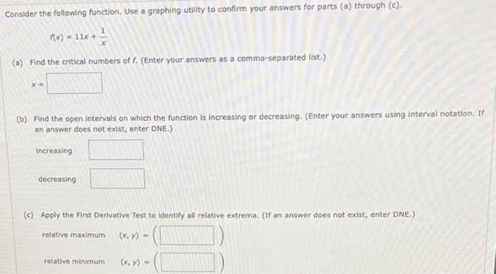 Solved Consider the following function. Use a graphing | Chegg.com