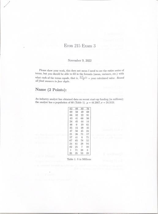 Solved anes bo the LFI af the Z more.1.1 (4 Points) Using | Chegg.com