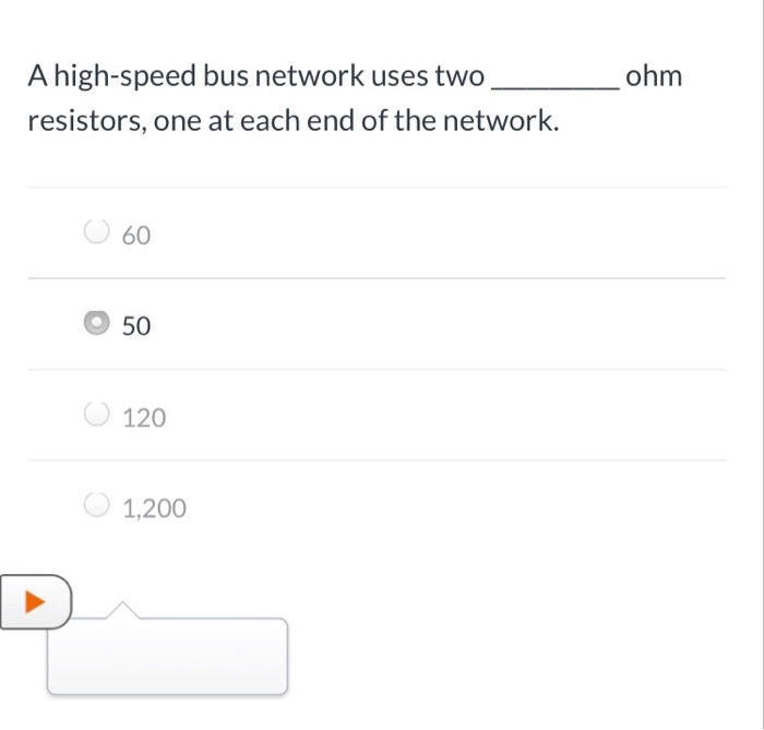 Solved Lohm A high-speed bus network uses two resistors, one | Chegg.com