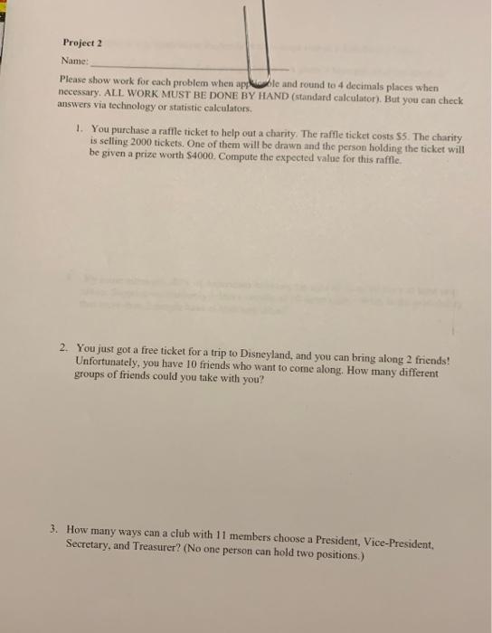 Solved Please show work for each problem when appluchile and | Chegg.com