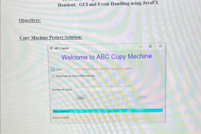 Solved Handout: GUI and Event Handling using JavaFX | Chegg.com