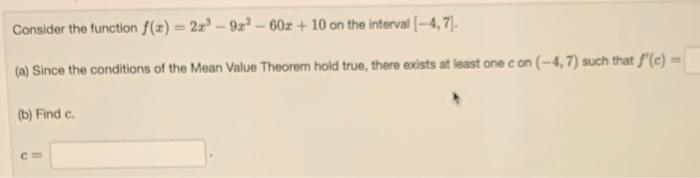 Solved Consider the function f(x)=2x3−9x2−60x+10 on the | Chegg.com