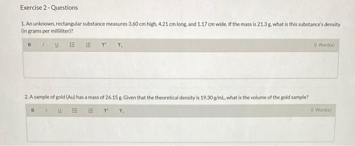 Solved Exercise 2 - Questions 1. An unknown, rectangular | Chegg.com