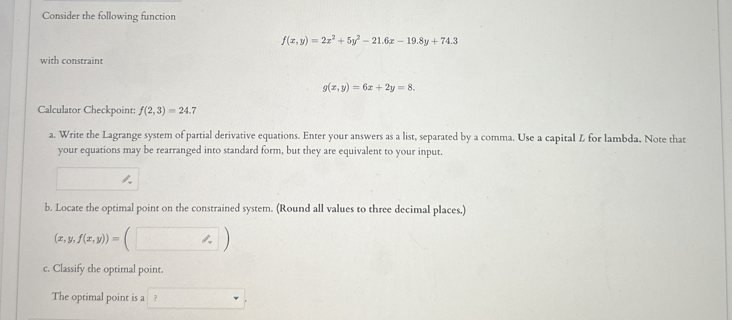 Solved Consider the following | Chegg.com