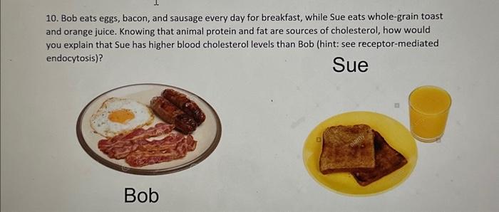 Solved 10. Bob eats eggs, bacon, and sausage every day for | Chegg.com