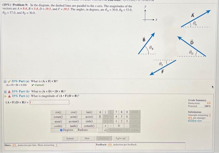 (10\%) Problem 9: In the diagram, the dashed lines | Chegg.com