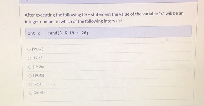 Solved After executing the following C++ statement the value | Chegg.com