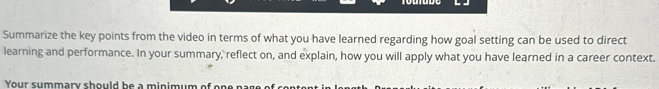 Solved Summarize the key points from the video in terms of | Chegg.com