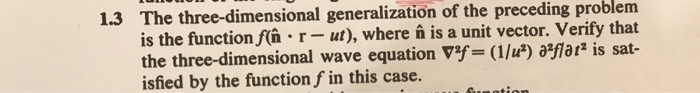 Solved The three-dimensional generalization of the preceding | Chegg.com