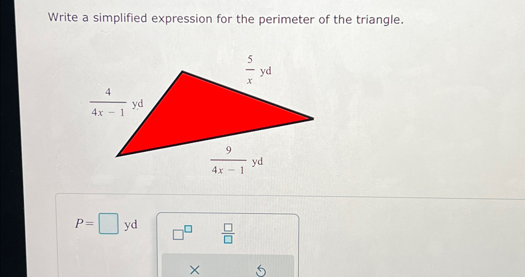Solved Write a simplified expression for the perimeter of | Chegg.com