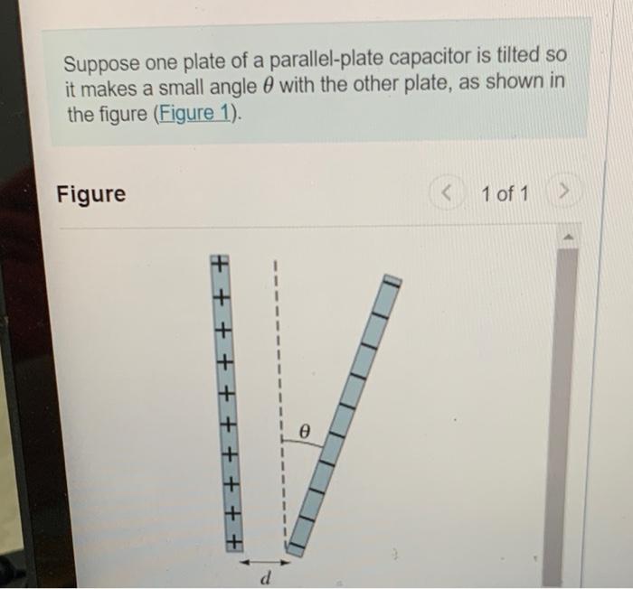 Solved Suppose one plate of a parallel-plate capacitor is | Chegg.com