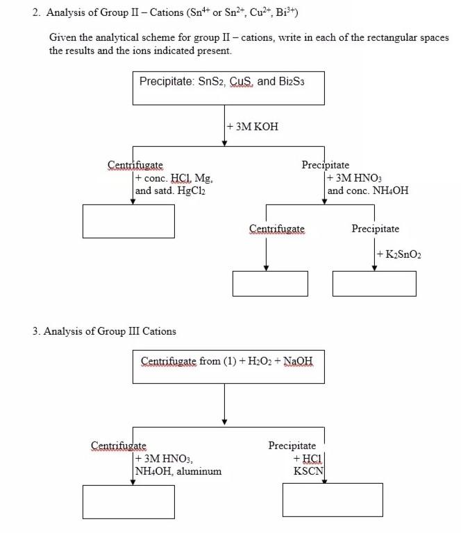 Experiment No. 4 QUALITATIVE ANALYSIS OF GROUP II and | Chegg.com