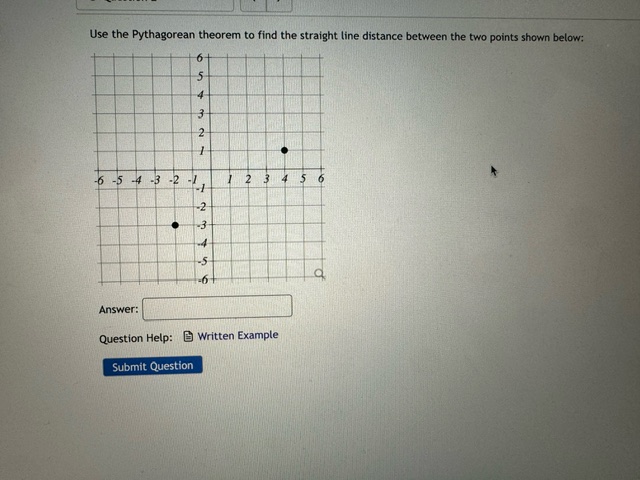 Solved Use the Pythagorean theorem to find the straight line | Chegg.com