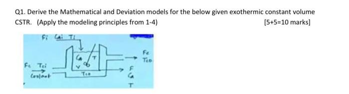 Solved Q1. Derive the Mathematical and Deviation models for | Chegg.com