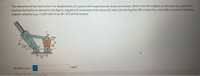 Solved The elements of the mechanism for deployment of a | Chegg.com