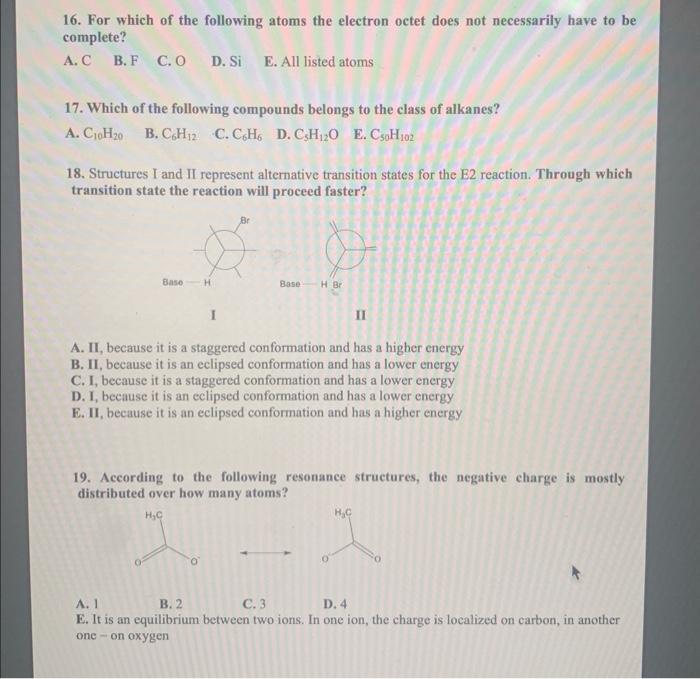 Solved 10. Which compound, I or II, contains more secondary | Chegg.com