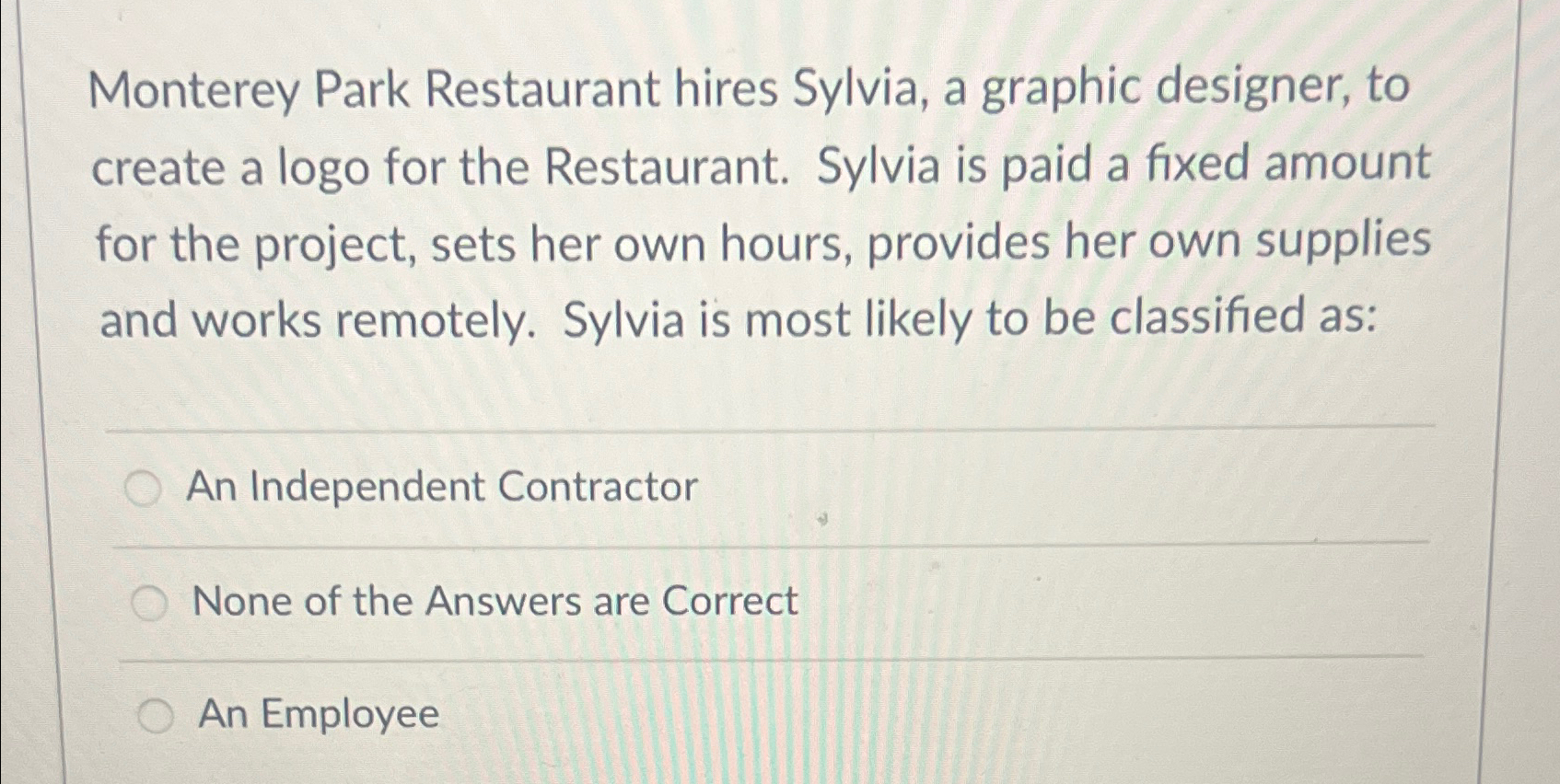 Solved Monterey Park Restaurant hires Sylvia, a graphic | Chegg.com