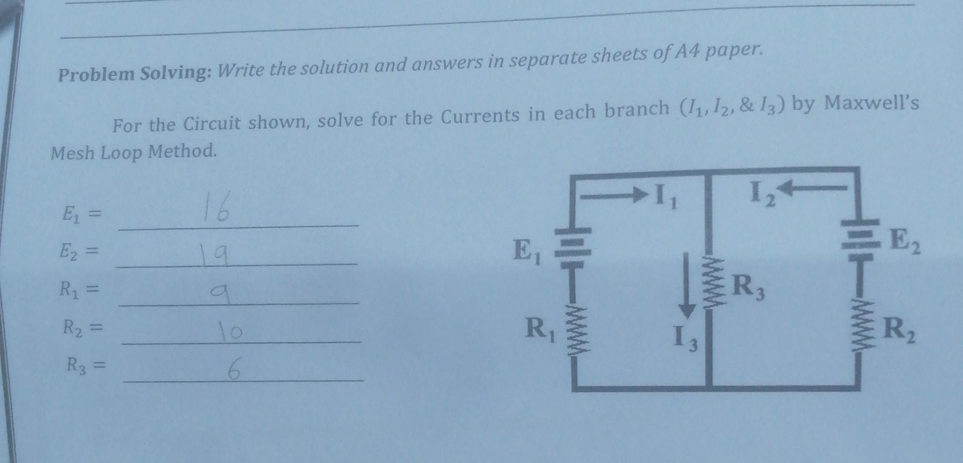Solved Problem Solving: Write the solution and answers in | Chegg.com