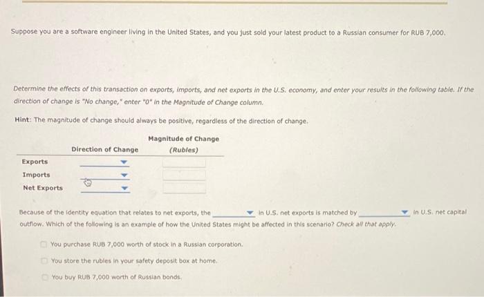 Solved 4. Net capital outflow and net exports An open | Chegg.com